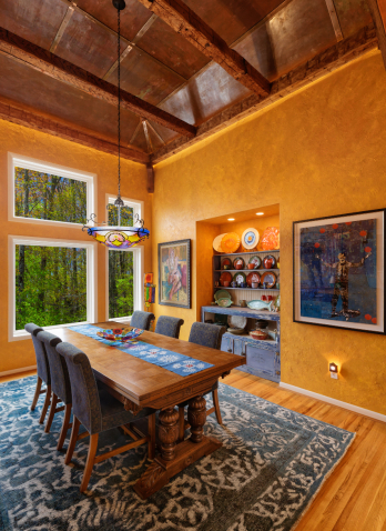 Custom Elliptical Arch & Copper Ceiling | Old School Craftsman